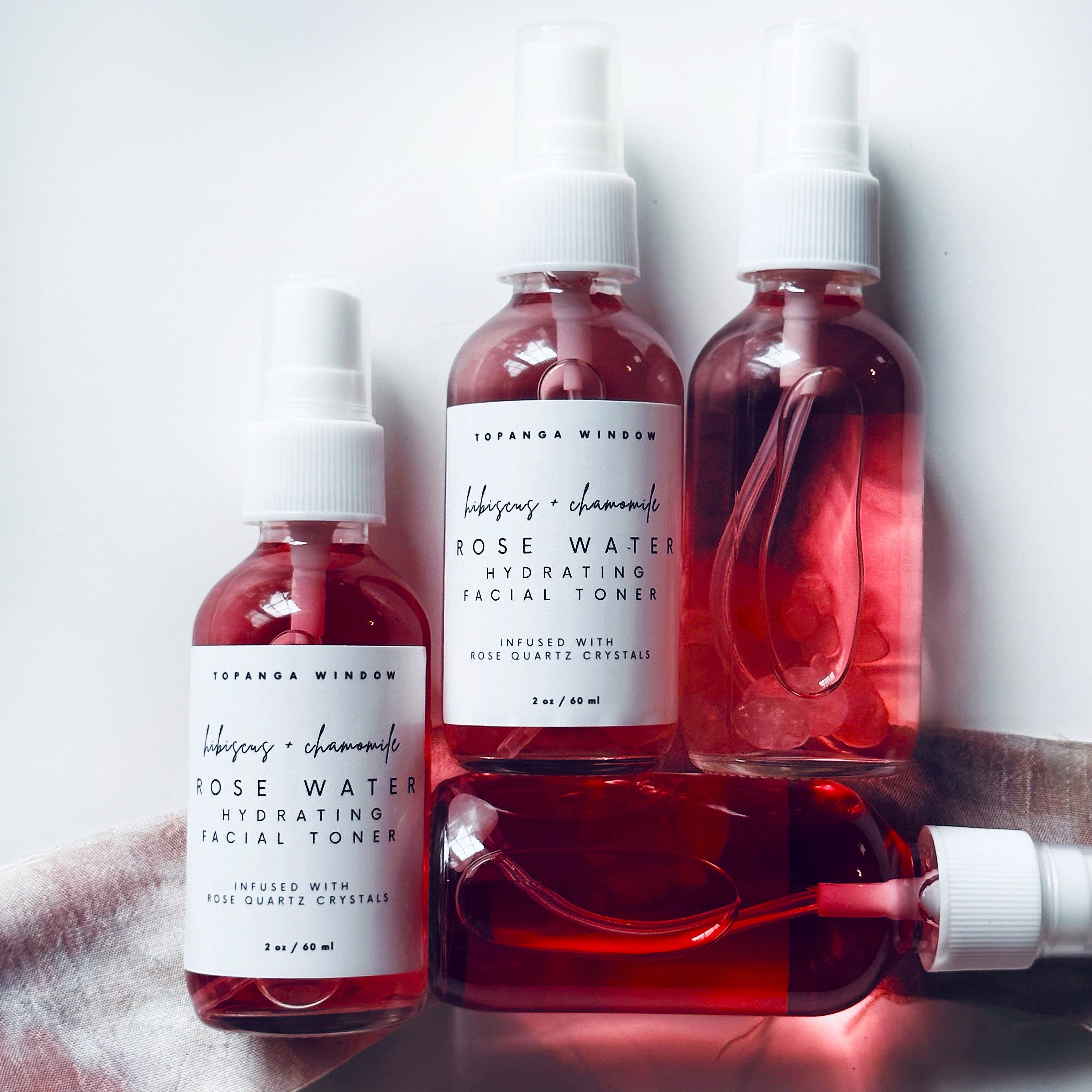 Rose and Hibiscus Facial Toner Infused with Rose Quartz – Topanga Window